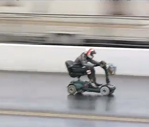 Hilarious Video: Watch A Heavily Modified Mobility Scooter Hit 70mph At Santa Pod  - BangShift.com