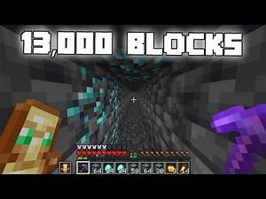I Mined 13,000 Block in a Straight line in Minecraft.. | Kadacraft S4EP11