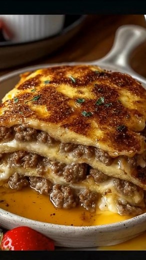 1.2M views · 14K reactions | This Pancake Sausage Breakfast Bake is fluffy, cheesy, and loaded with savory sausage — all baked together in one easy dish. Perfect for weekend brunches, holidays, or meal prep mornings. | Sophia’s Easy Recipes | Facebook