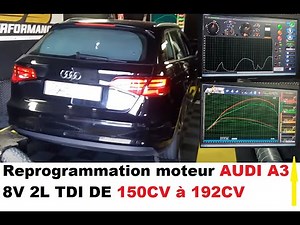 Reprogramming AUDI A3 8V 2L TDI FROM 150HP to 192HP STAGE 1
