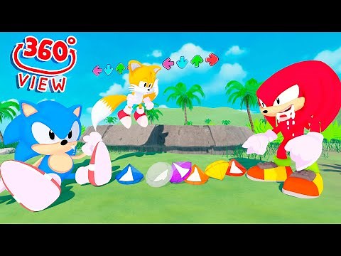 Sonic and Tails Vs Knuckles 360° FNF 3D Animated VR