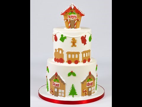 Christmas | How to make a Gumpaste Fondant Gingerbread House Cake Topper step by step easy Tutorial