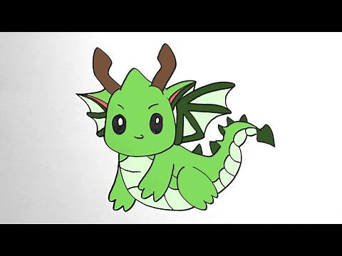 How to Draw KAWAII CHIBI DRAGON
