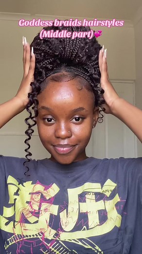 Trendy Goddess Braids Hairstyles for a Stylish Middle Part Look
