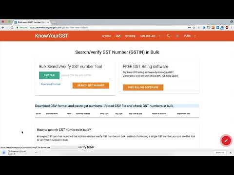 GST number search in bulk check multiple GSTIN
