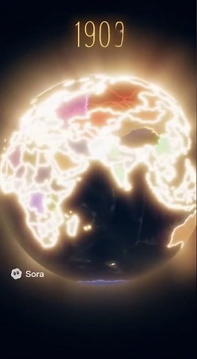 time-lapse world map animation showing how country borders changed from 1900 to 2025