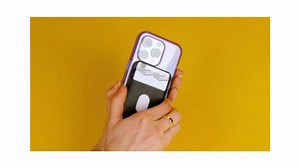 OtterBox iPhone 16e, iPhone 15, iPhone 14, and iPhone 13 (ONLY) Symmetry Series+ Case, Snaps to MagSafe, Ultra-Sleek, Raised Edges Protect Camera & Screen - Non-Retail Packaging - Clear/Purple