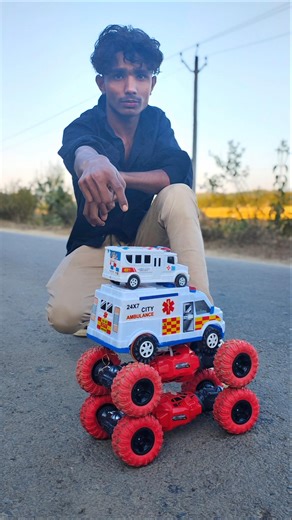 Rc 2 Ta Ambulance Vs Two Ta Moka Cars Stunts And Race!😲 #shorts