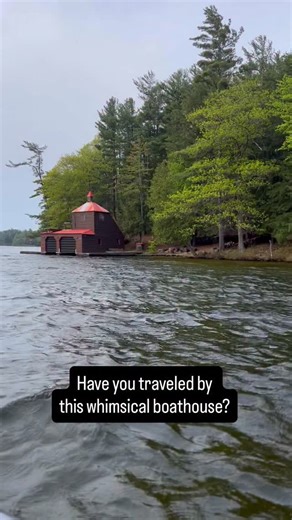 Cayleys Cut — a narrow, shallow passage on Lake Rosseau, tucked between St. Leonard’s Island and Tobin Island. A very interesting and whimsical boathouse. | Ed Boutilier