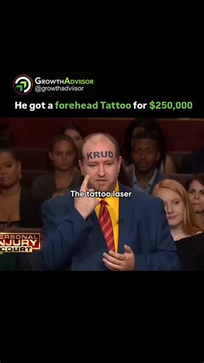 Growth Adviisor on Instagram: "In 2005, Todd Greene, a 30-year-old man from Omaha, made headlines after getting “KRUD FM” tattooed across his forehead — for $250,000. The deal came from a California radio station that wanted the most outrageous ad possible. Greene agreed, signing a contract to keep the tattoo for life in exchange for the money. What was meant as a publicity stunt turned into a global story — and one of the most extreme examples of how far people will go to make quick cash and fa