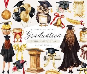 Graduation Clipart Bundle: Owl, Hat, 2026 Graduate PNG (digital Download) - Etsy
