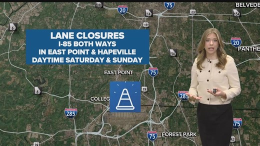 Weekend traffic update for Nov. 15 to Nov. 16