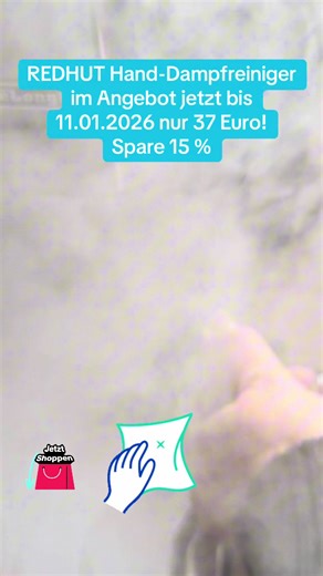 #WinterDeals #NewYearNewYou #redhut #dampfreinigerpower #TikTokShopDeutschland Ich habe mir endlich den virale Hand-Dampfreiniger von @redhut_de gegönnt weil er Moment im Angebot!!!!!!!!!!!!!!!!!!!!! Spare 15%! Jetzt nur 37 Euro statt 44 Euro! Er wird geliefert mit 12 Aufsätzen, ist keimtötend, desodorierend, hygienisch für Bad, Küche, Auto, Kinderzimmer! Der REDHUT Hand-Dampfreiniger vereint kraftvollen Dampf mit einfacher Handhabung - ganz ohne Chemie. In seinem kompakten, ergonomischen Gehäus