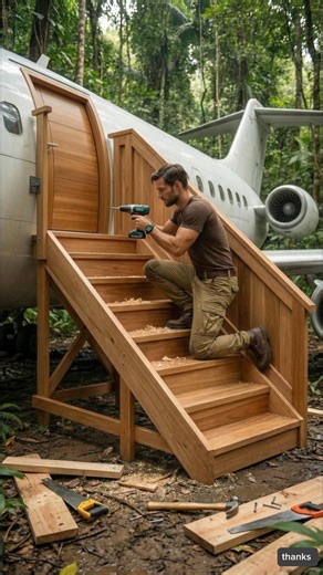 From Scrap Aeroplane to Luxury Jungle Mini house| Real Build, Real Life #ai #house #craft