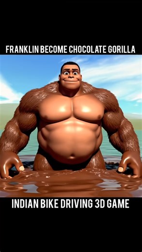 Franklin become chocolate gorilla 🦍 Indian bike driving 3d #gta5 #ibd3d #shorts #trending #viral