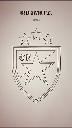 Red Star FK coloring logo ✍️🎨 #crvenazvezdafk #delijesever1989🔴⚪️🔴⚪ #redstarbelgrade @Red star Belgrade❤️🤍❤️🤍 @💰