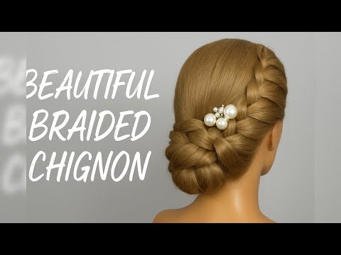 Quick and Easy Braided Chignon Updo | Elegant & Stylish Hairstyle