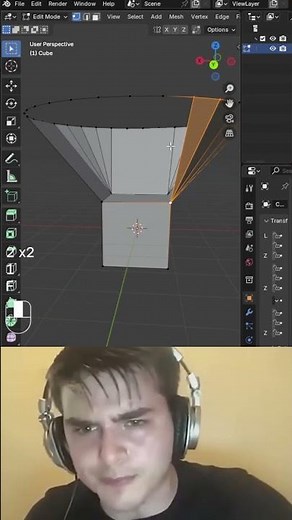 Noob vs Pro Artist: Bridge Edge Loops in Blender
