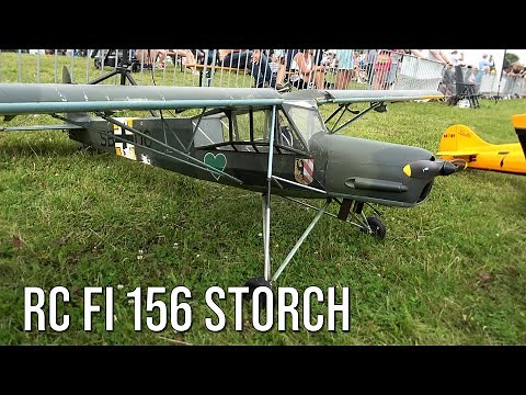 Nice! Big RC Fieseler Storch Fi 156 Fine Scale Model Flying At Flightshow