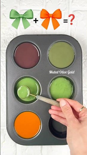 Warm Color Palette Mixing | Golden Yellow, Olive &Burnt Orange#colorpalette #artshorts #colorconcept