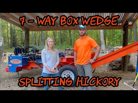 #382 Splitting Hickory with the Eastonmade 22-28 & 7-Way Box Wedge