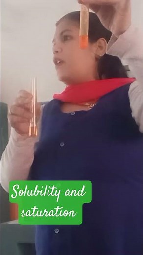 solubility of substances and saturated