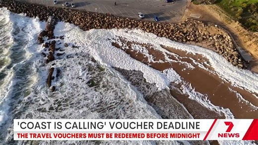 Holders of the first round Coast is Calling travel vouchers to support businesses impacted by the algal bloom have until midnight to make a booking before they expire. Download the 7NEWS app: https://7news.link/7NEWSapp #7NEWS | 7NEWS Adelaide