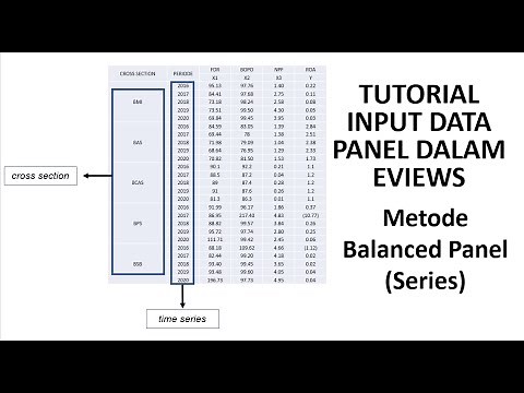 Tutorial Input Data Panel (Balanced Panel) Dalam Eviews, Bagian (1/4)