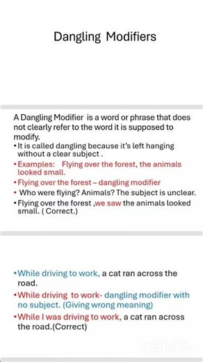 What is a Dangling Modifier?(For Beginners)
