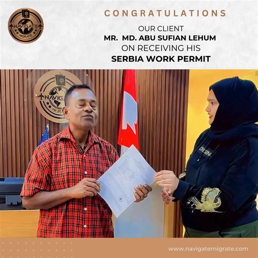 30 reactions |  Serbia Work Permit Approved! Some journeys are...