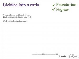 Dividing into a ratio | Foundation and Higher GCSE | JaggersMaths
