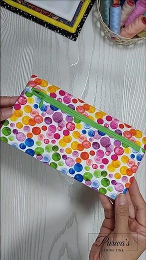 DIY Pencil Case Pouch | Zipper Pencil Pouch Sewing Tutorial | Sewing Gift Idea