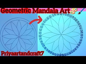 Simple Geometrical Art!! Geometric Mandala Art✏️!! Geometric Chart❤️!! Geometric pattern 🎨#geometric