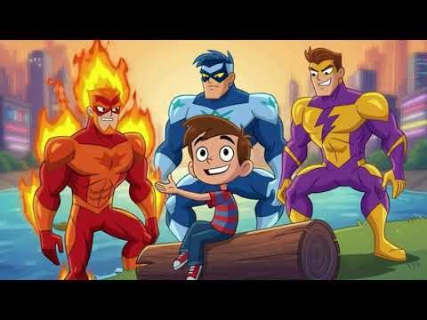A Kid in Danger! 🚨 Will Fire, Ice & Thunder Save Him? | Kids Superhero Cartoon