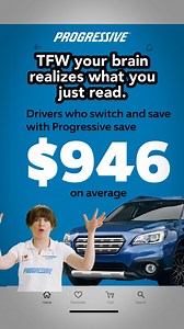 You read that right: Drivers who switch and save with Progressive save $946 on average! | Progressive | Facebook