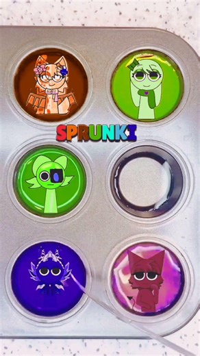 “Magic Color Mix 🌿💜 Brown + Green + Purple | Sprunki Art #shorts”