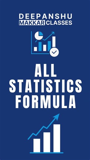 Deepanshu Makkar Classes on Instagram: "Aaj saare Statistics ke formulas 💯📊 Jo boards me directly kaam aate hain, sab ek jagah. Yaad rakhne ka scene clear, revision easy 😎 Save kar lo, exam se pehle kaam aayega 🔥 . . . [statistics formulas, class 11 statistics, economics statistics, stats revision, board exam preparation, commerce students] . . . #economics #viral #instagramreels #statistics #revision"