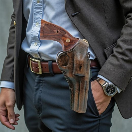 Leather Paddle Belt Holster: Ruger Super Wrangler, Adjustable Cant, Thumb Snap - Etsy