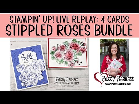 Card Making Tips for Stampin UP! Stippled Roses bundle with Blending Brushes