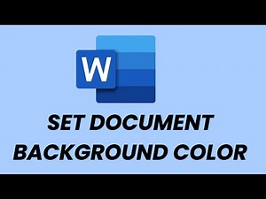 How To Set The Document Background Color In Microsoft Word