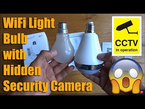 360° Fisheye Panoramic Wifi LED Bulb Light with Spy Camera by MECO Hands on Review and Test