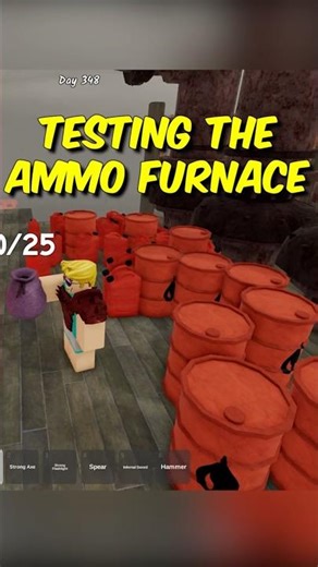 Stacking Fuel for the Ammo Furnace in 99 Nights in the Forest - Roblox