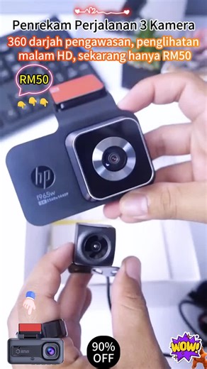 HP F965W Smart Dash Cam: 2K Quality & Easy Installation