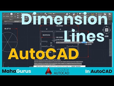 How to Create Linear Dimensions AutoCAD- Dimension lines Autocad Tutorial