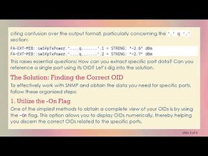 SNMP OID Lookup: How to Fetch Specific Port Data Using FA-EXT-MIB