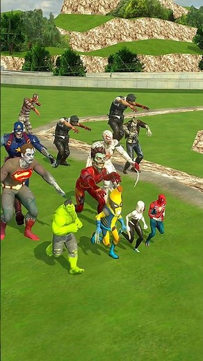 Spider-Man, Peelverine, Hulk and Spider-Gwen are escaping from the Zombies. Help them. 🥺