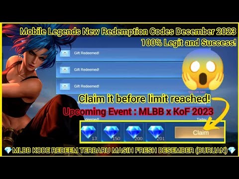 Hurry up! Mobile Legends Redeem Code December 30, 2023 - MLBB Diamonds Code (last 2days b4 Year End)