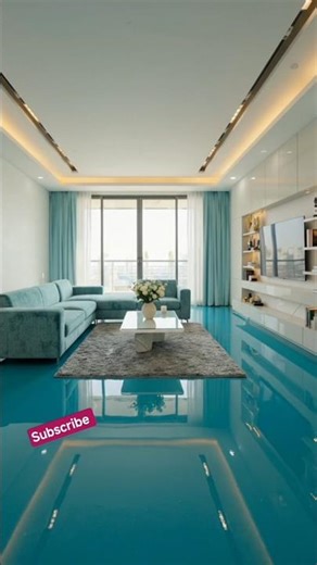 This floor is simply incredible 😱 epoxy floor luxury tv lounge
