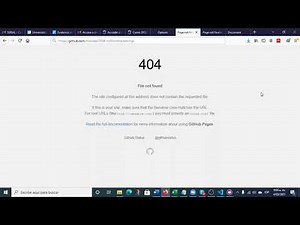 como corregir el error 404 en GitHub