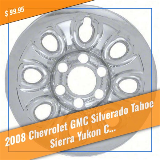 ✨ Turn heads with the perfect upgrade for your ride! 🚗💨 Elevate the look of your 2008 Chevrolet GMC Silverado, Tahoe, Sierra, or Yukon with our stunning Chrome Wheel Skins! 🌟 Featuring an eye-catching design, these 17 hubcaps add a touch of elegance while providing durable protection for your wheels. With a set of 4 for just $99.95, you can transform your vehicle's appearance, boost your confidence, and bring joy to every drive! 🚙💖 Hurry—these sleek wheel covers are flying off the shelves! 